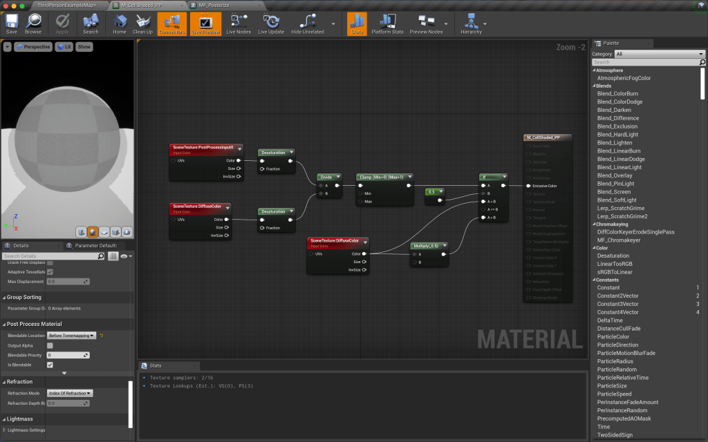 Creating a Cell-Shader Post Process Material in Unreal Engine – Robot ...