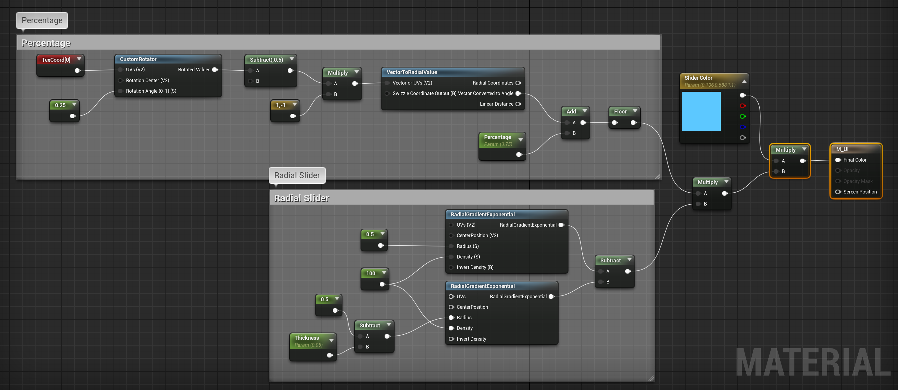 Creating a User Interface (UI) Material and Custom Radial Slider ...